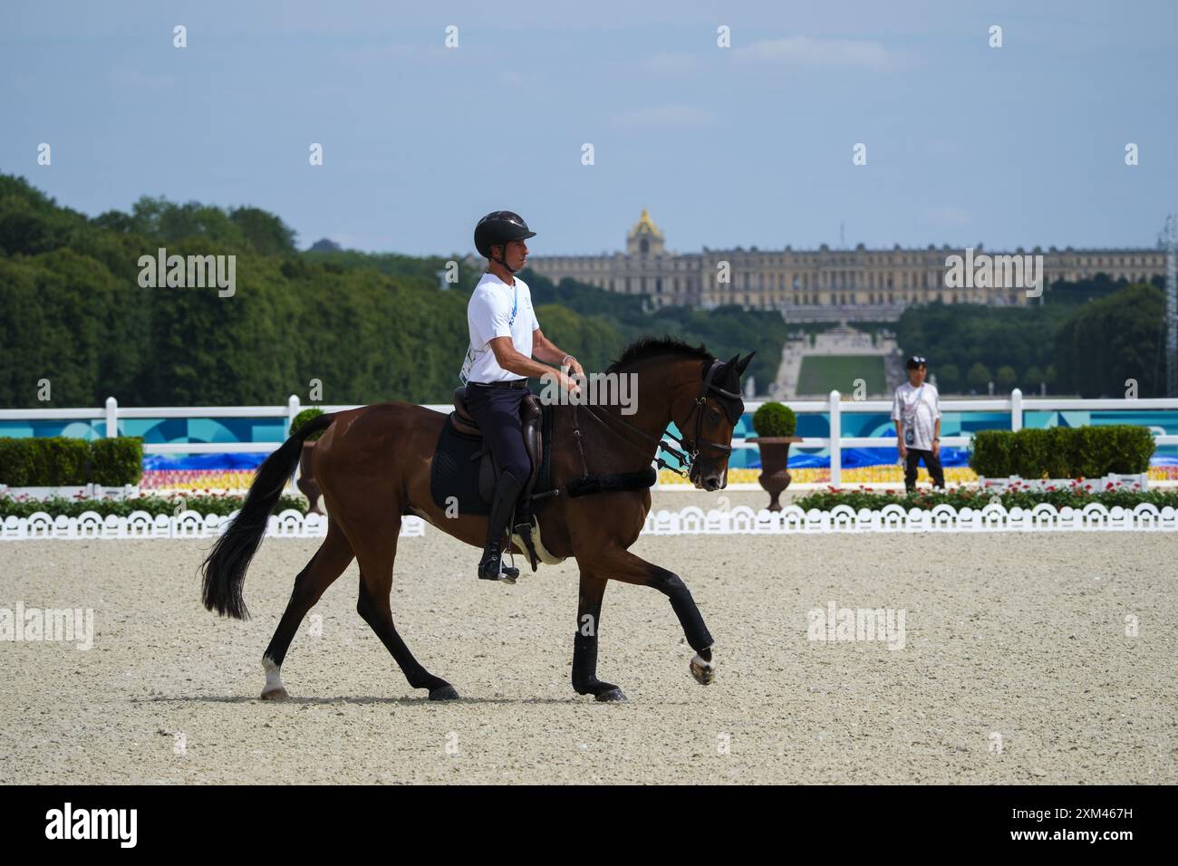 Tim PRICE riding FALCO, Equestrian trainning session during the Olympic ...
