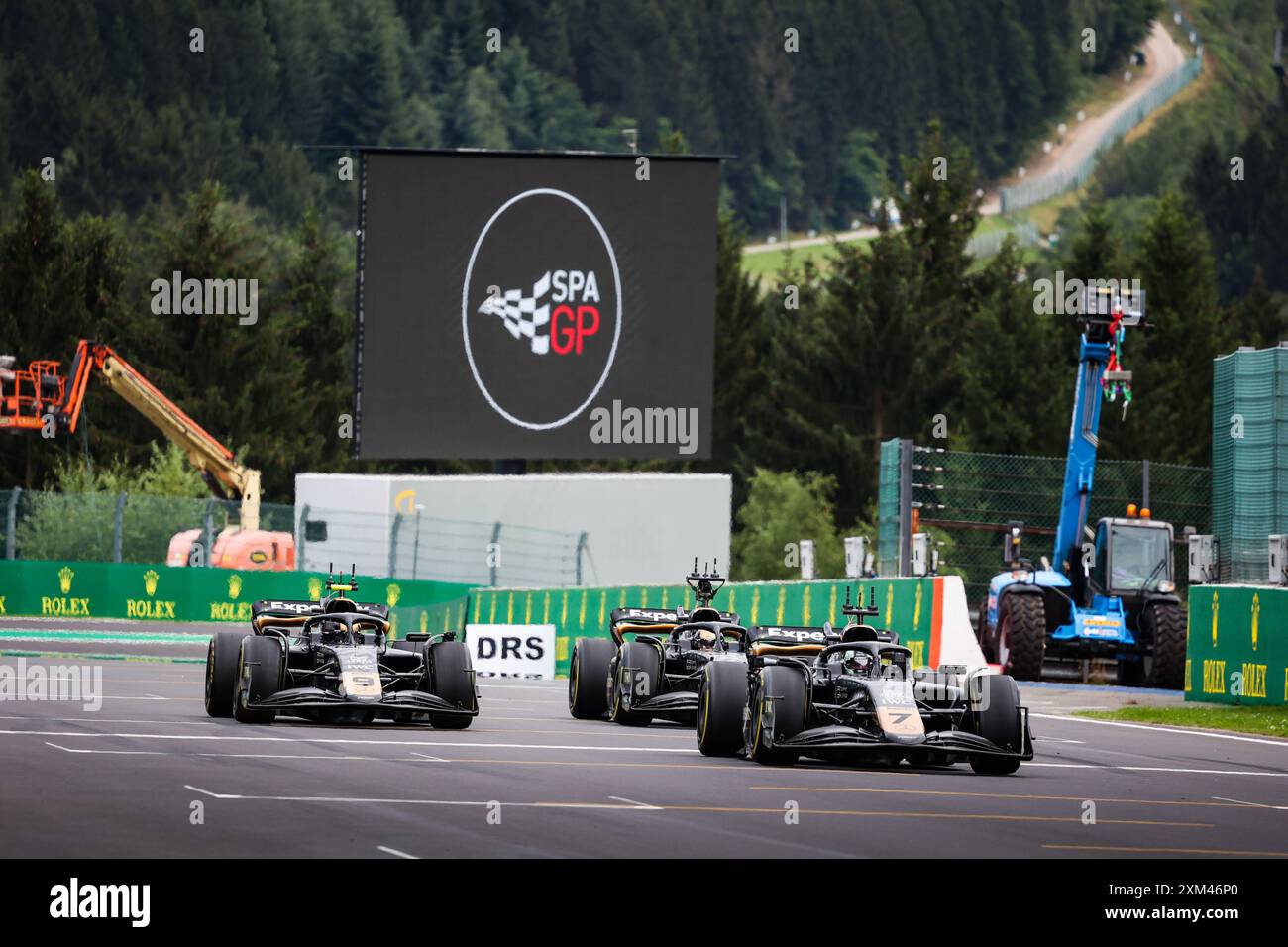 APX GP Team crew filming in the paddock for the Apex F1 movie by Apple ...