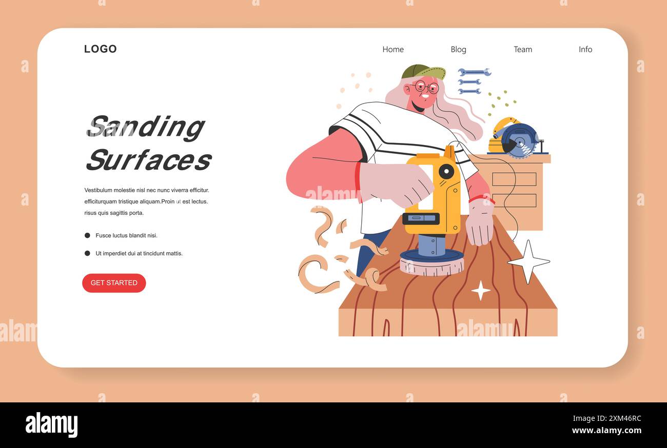 Carpentry surface finishing Stock Vector Images - Alamy