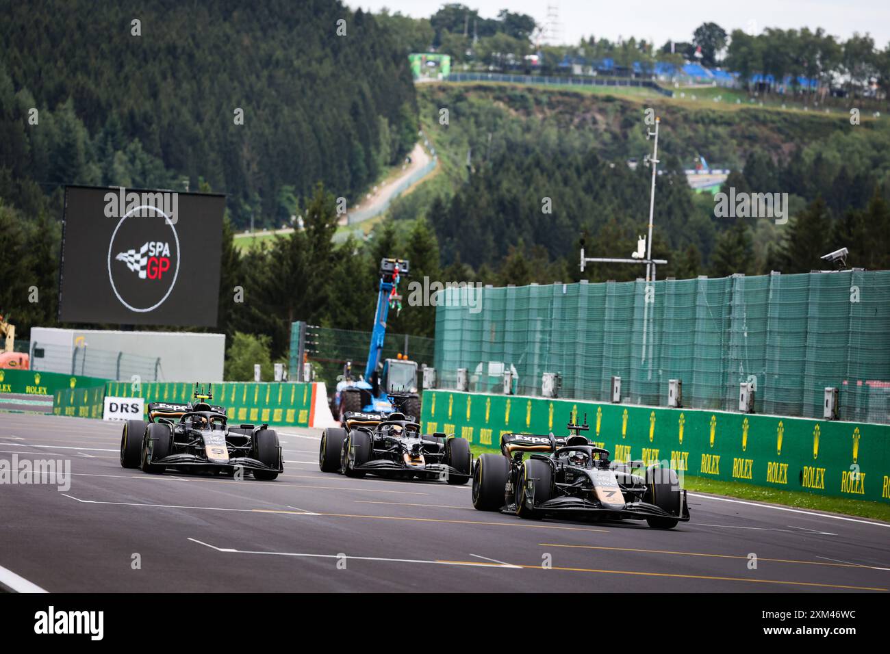 APX GP Team crew filming in the paddock for the Apex F1 movie by Apple ...