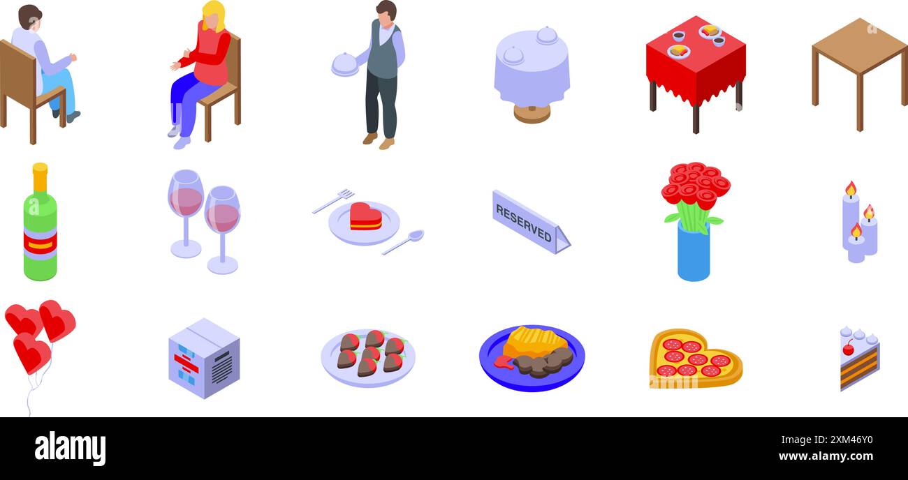 Romantic meal waiter Stock Vector Images - Alamy