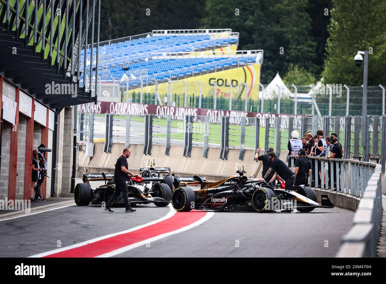 APX GP Team crew filming in the paddock for the Apex F1 movie by Apple ...