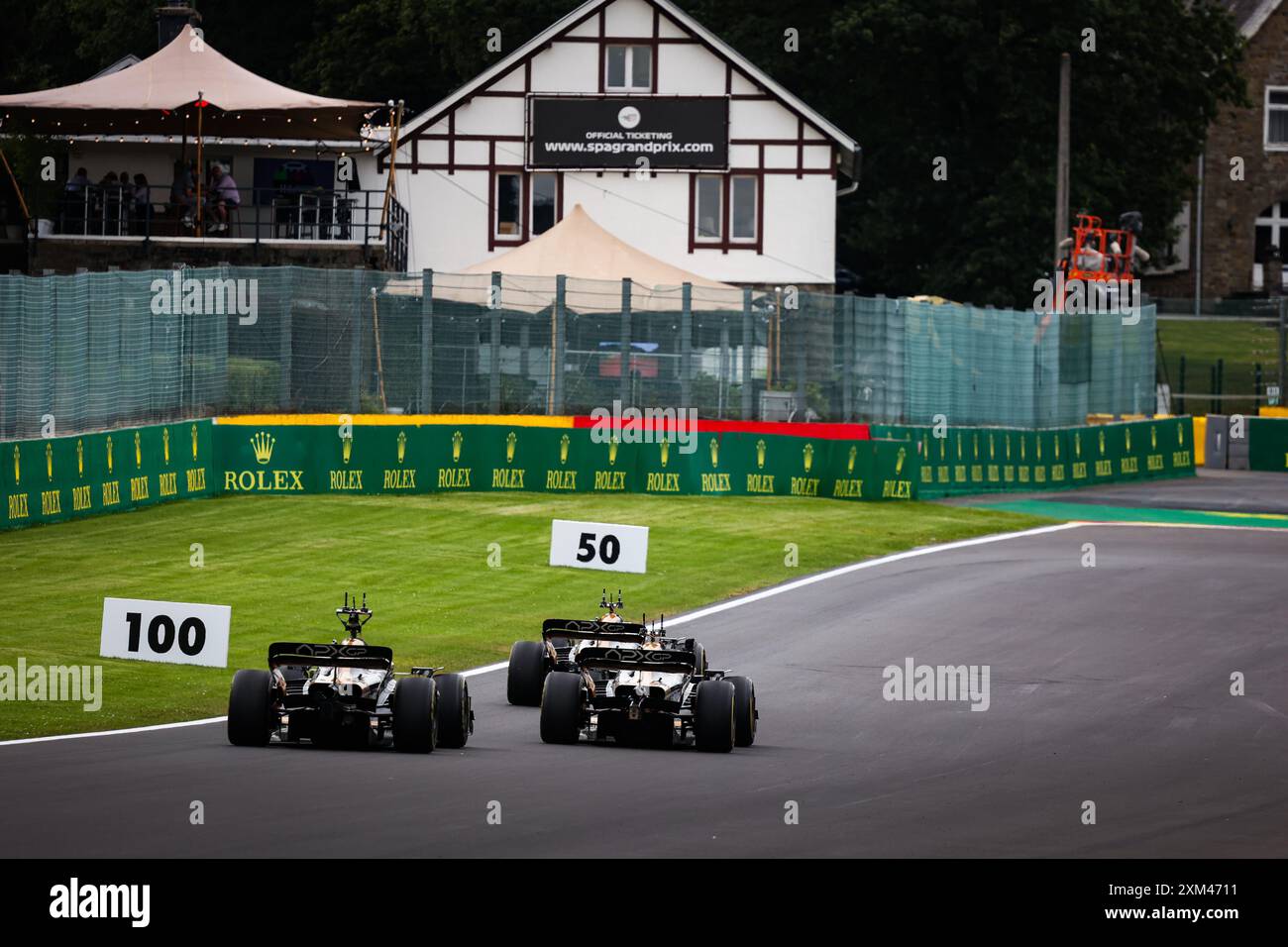 APX GP Team crew filming in the paddock for the Apex F1 movie by Apple ...