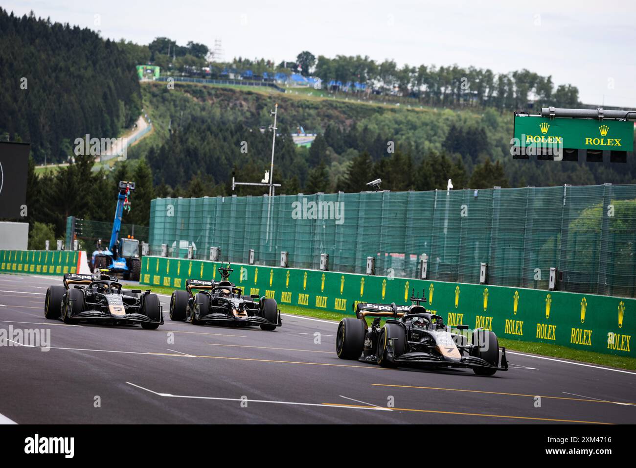 APX GP Team crew filming in the paddock for the Apex F1 movie by Apple ...