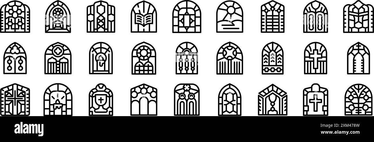 Stained glass catholic cross Cut Out Stock Images & Pictures - Alamy
