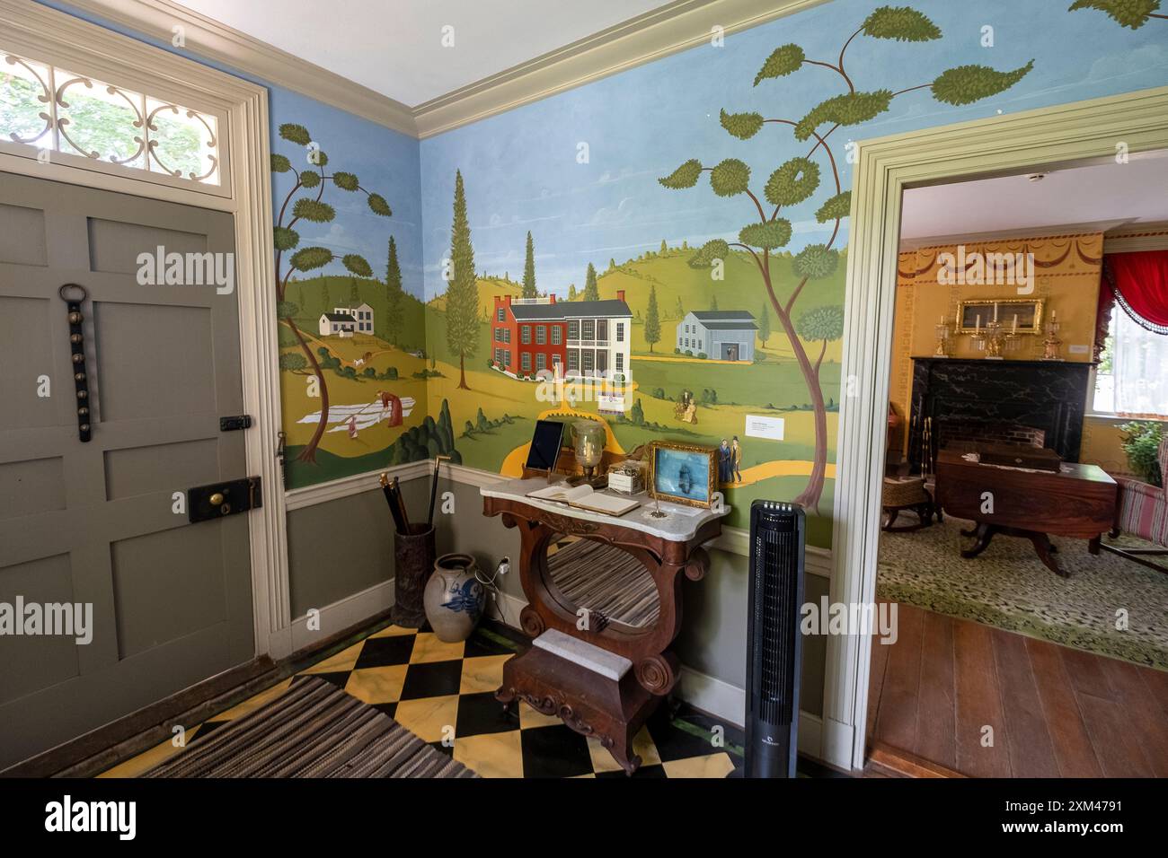 Interior of the Wylie House Museum in Bloomington, Indiana, USA. Andrew ...