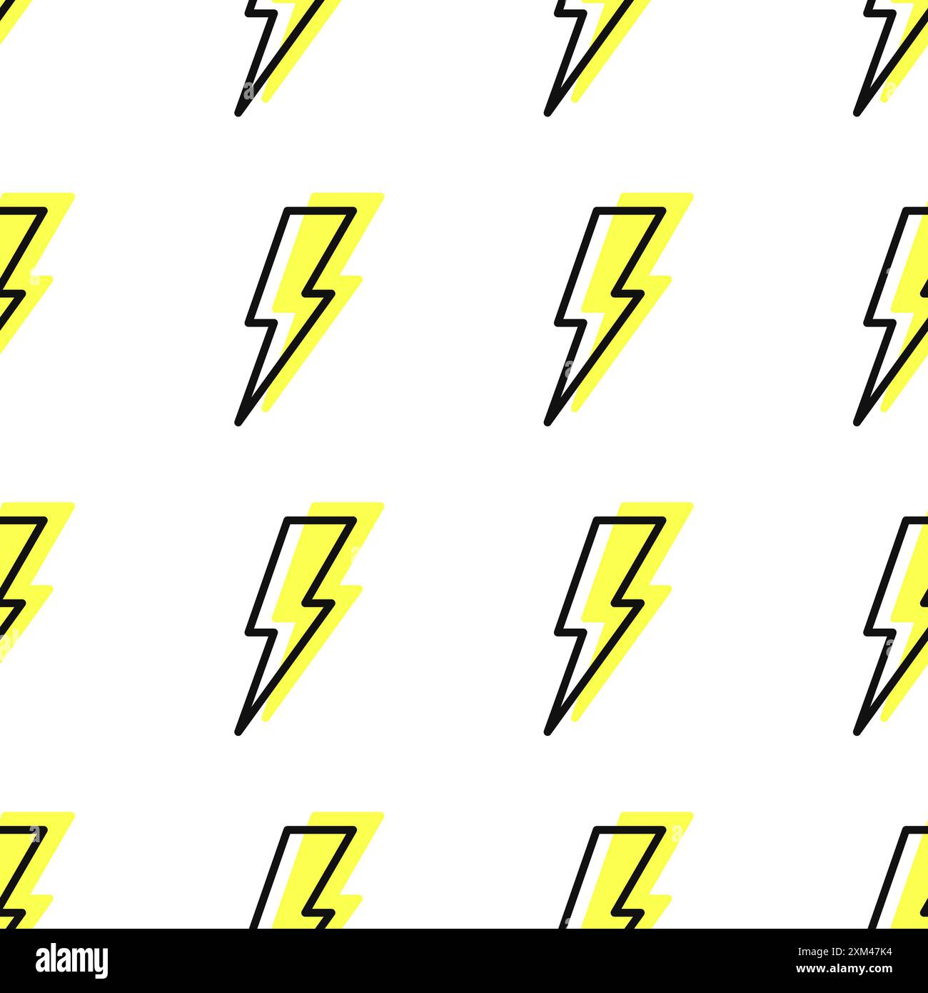 Lightning seamless vector background. Vector icon of stylish lightning ...