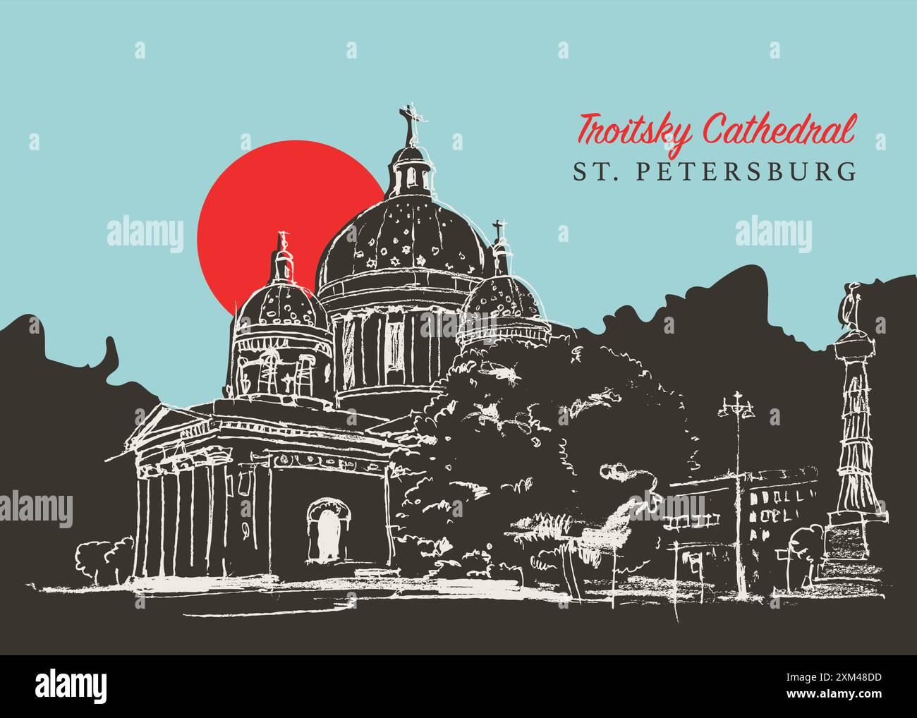 Holy trinity church view Stock Vector Images - Alamy