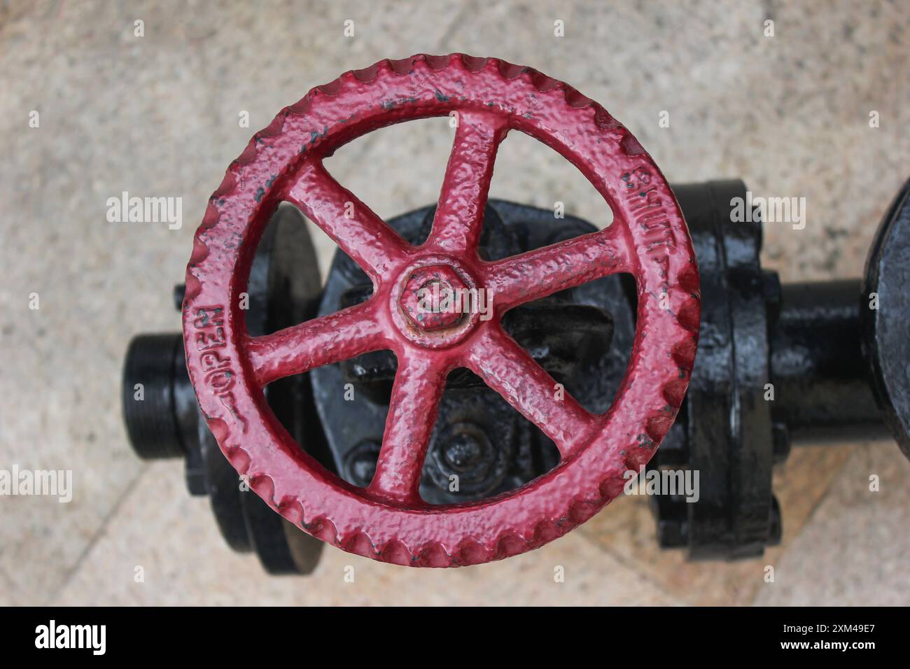 old valve on the wall Stock Photo - Alamy
