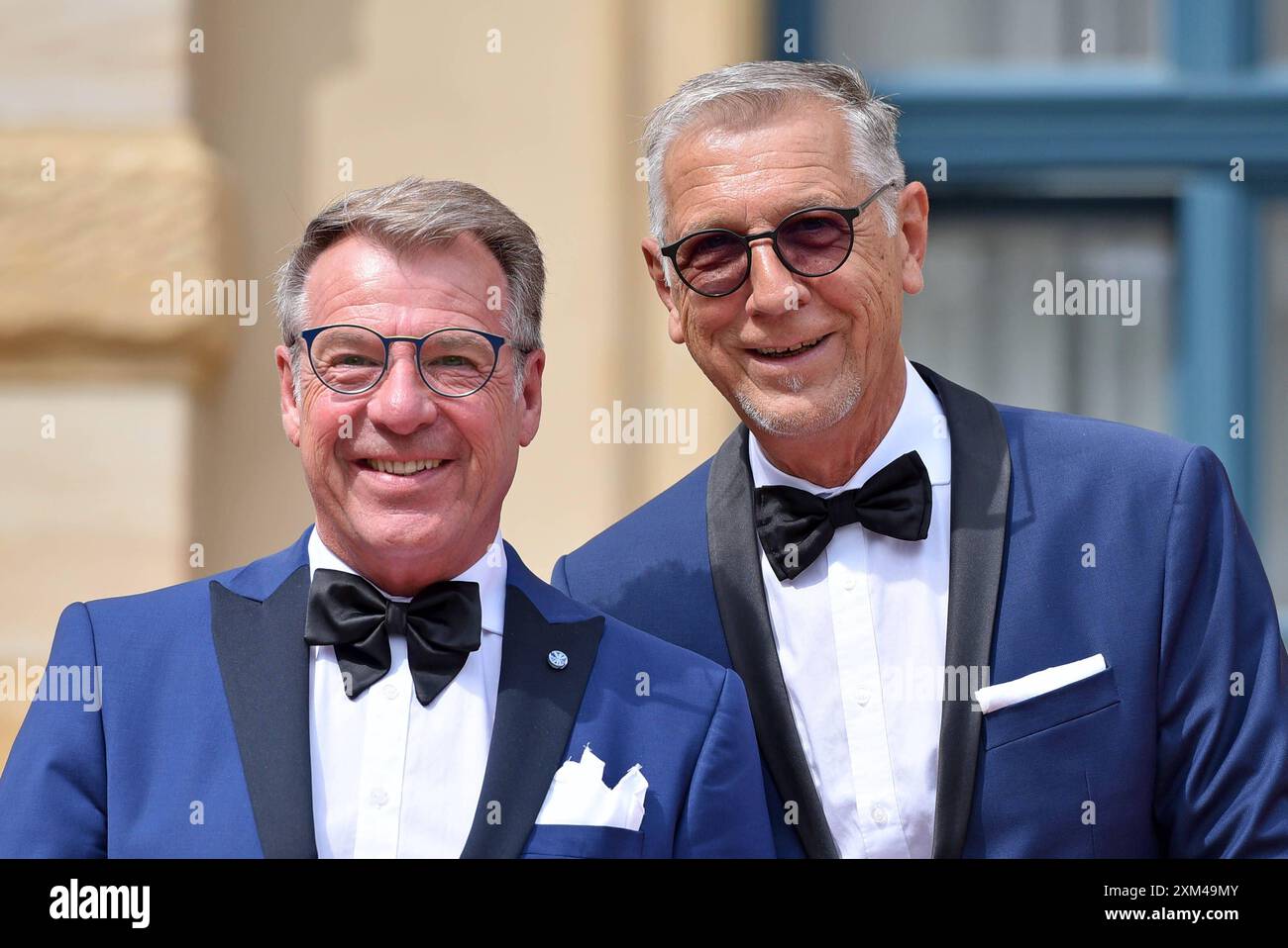 Patrick Lindner mit Ehemann Peter Schaefer bei der Eröffnung der ...