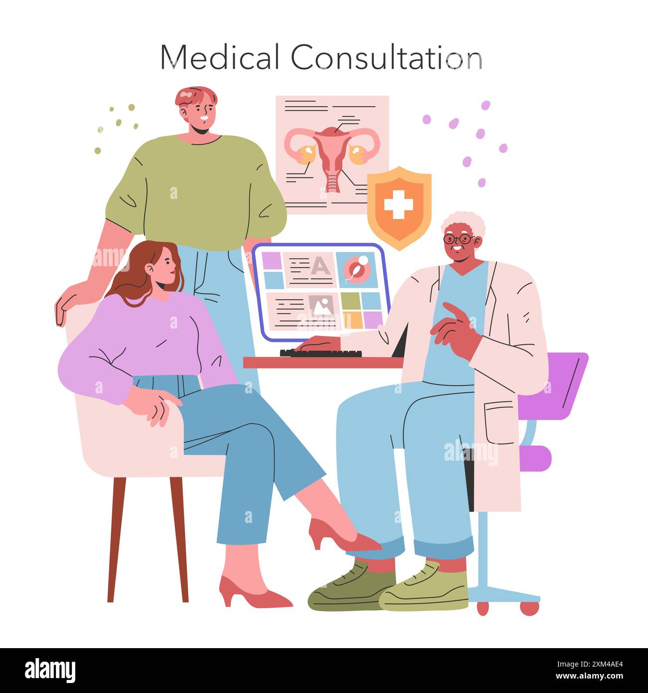 Medical Consultation concept. Patients discuss health with a doctor ...