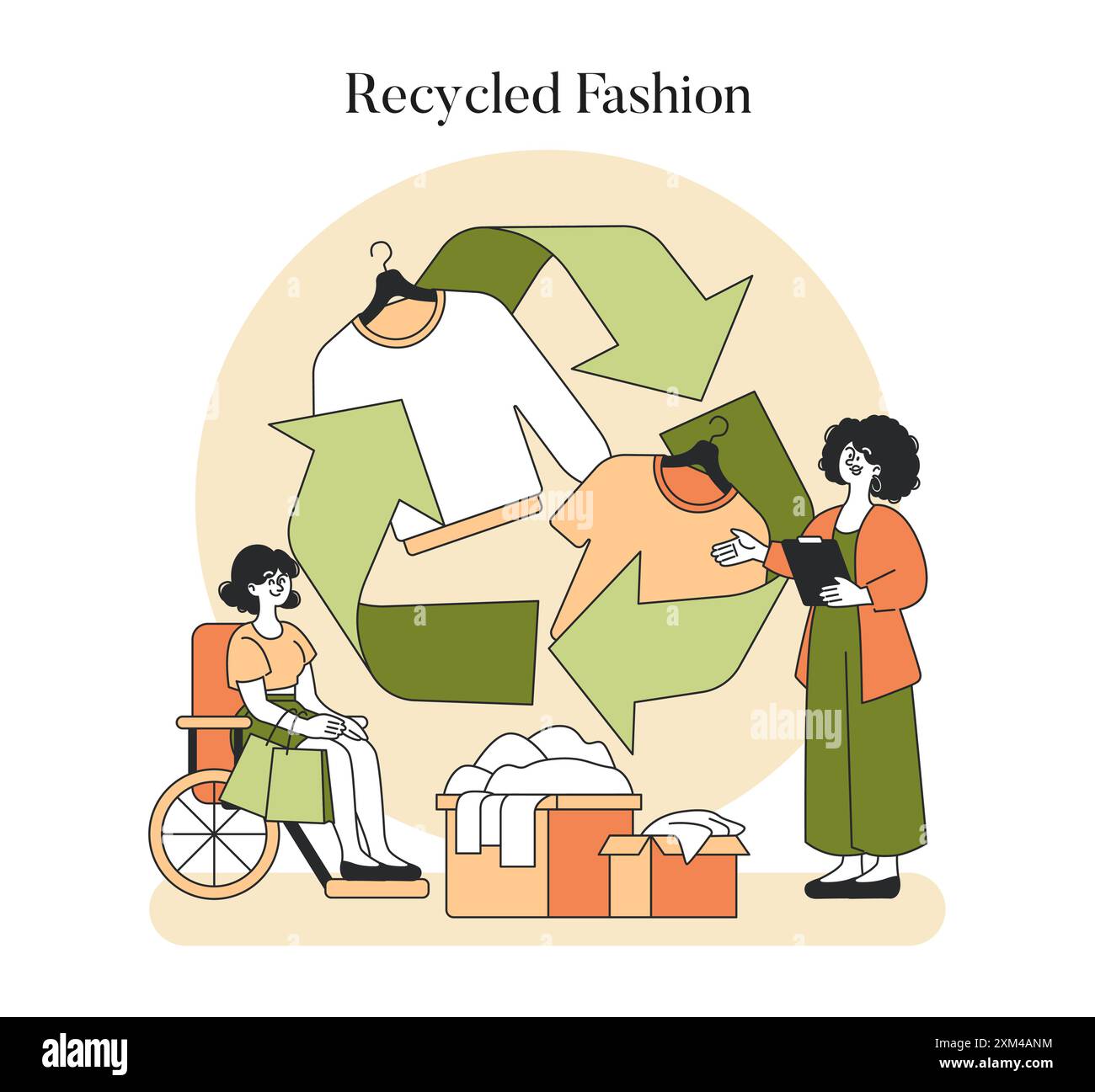 Sustainable fashion trend Stock Vector Images - Alamy