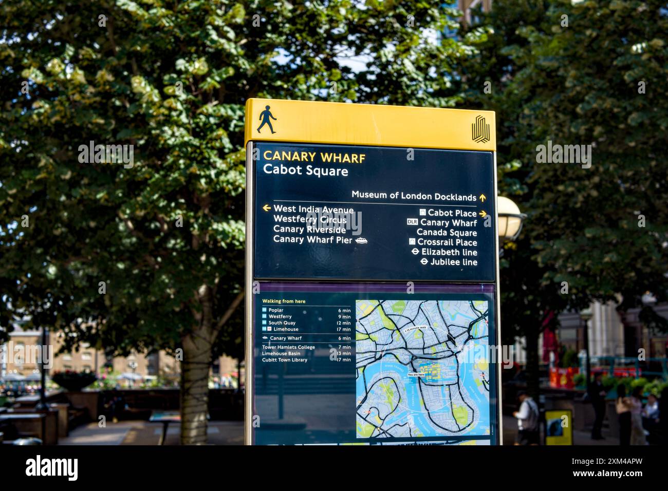 Cabot Square, Canary Wharf, London Wayfinding Sign, Borough Of Tower ...