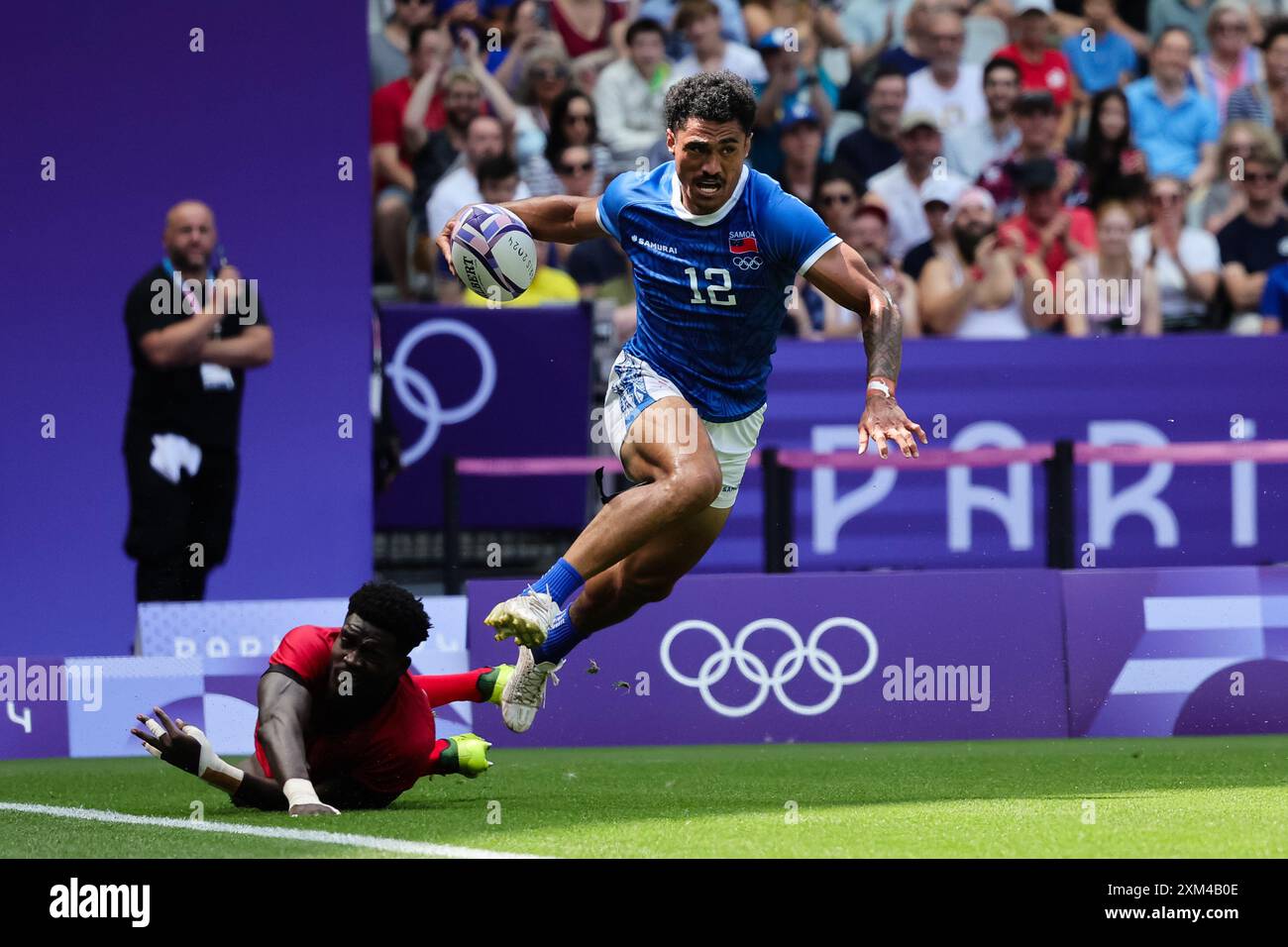 Paris, France, 25 July, 2024. Vaa Apelu Maliko (12) of Team Samoa ...