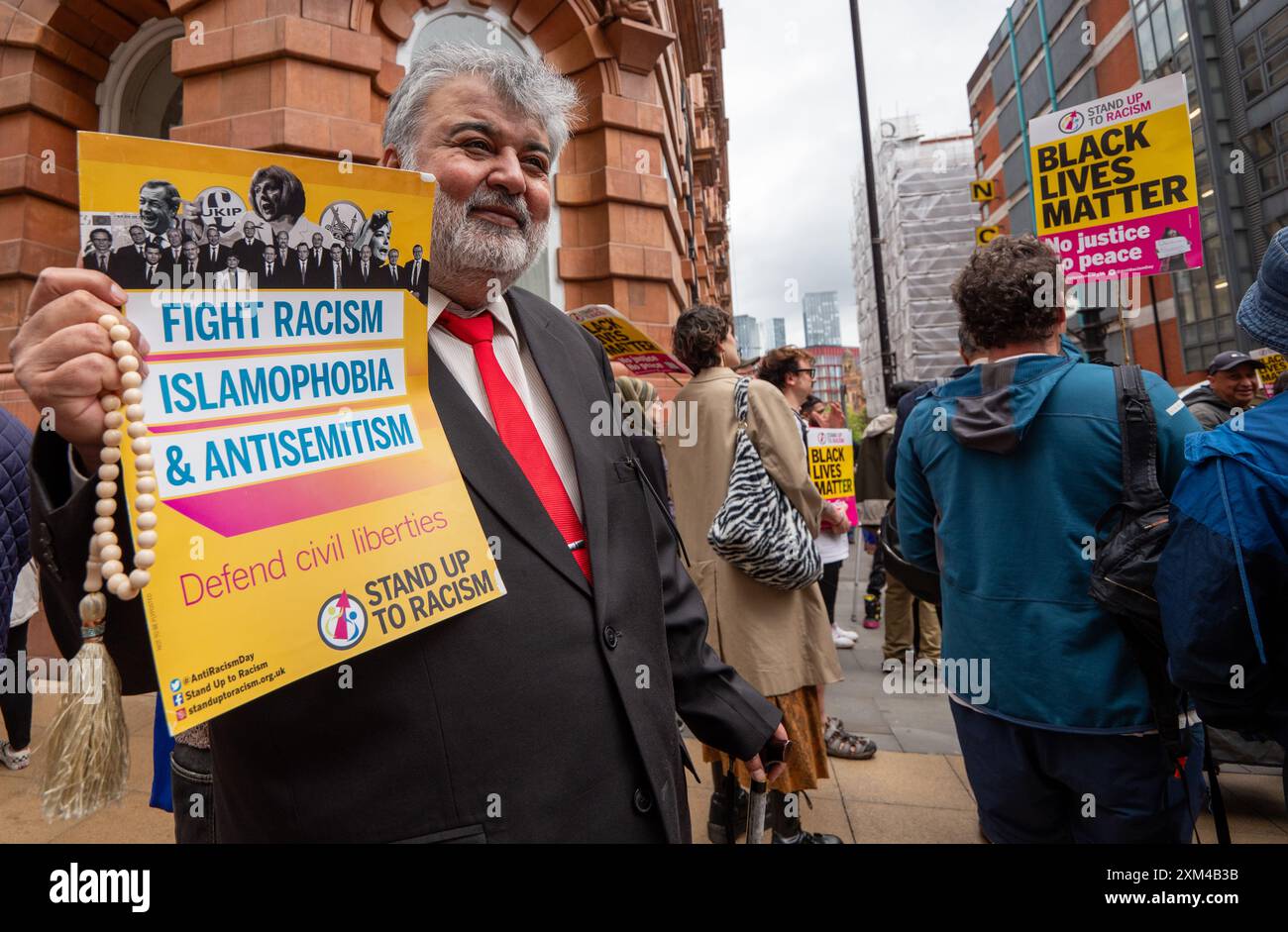 Greater Manchester Stand Up To Racism (GMSUTR) organised a protest ...