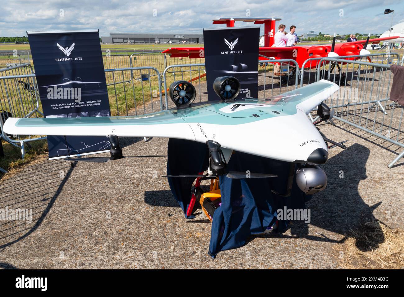 Sentinel Jets UAV on display at the Farnborough International Airshow ...