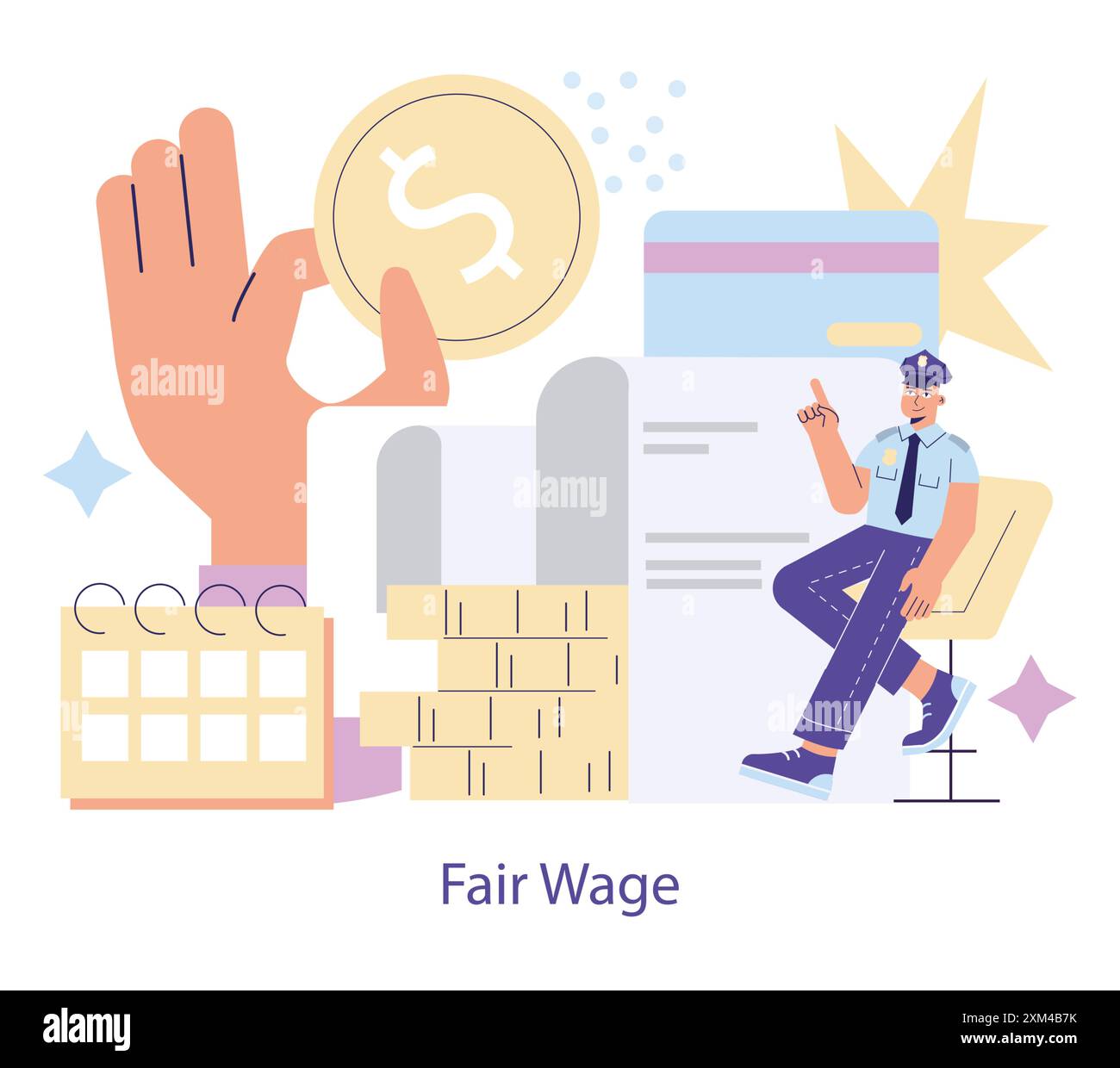 Wage compensation issue Stock Vector Images - Alamy