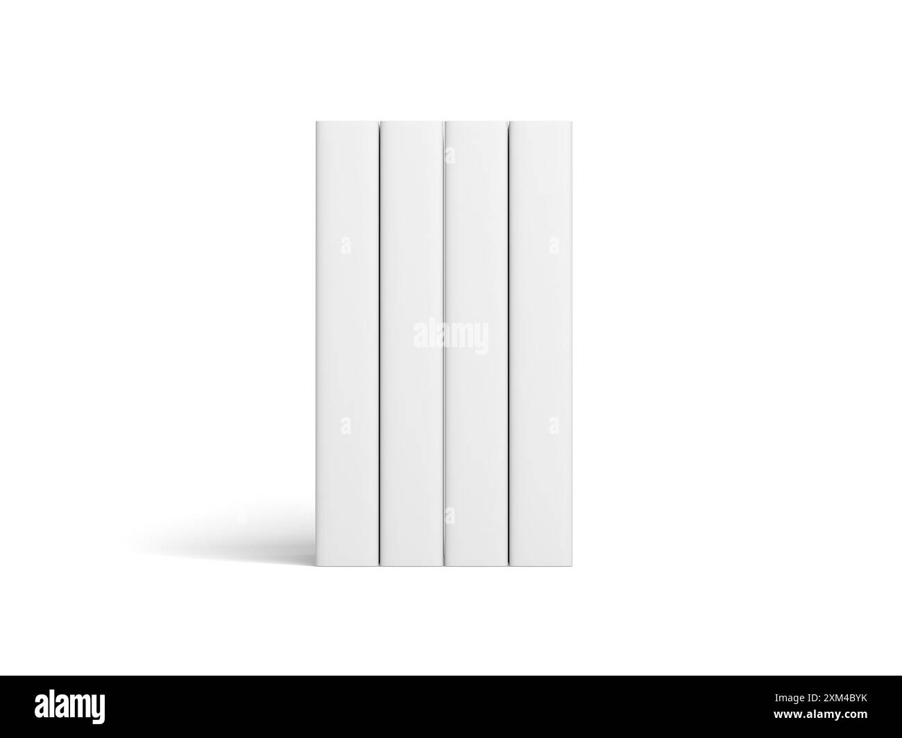 Four books isolated on white background. Mockup. Blank. Cover. Spine ...
