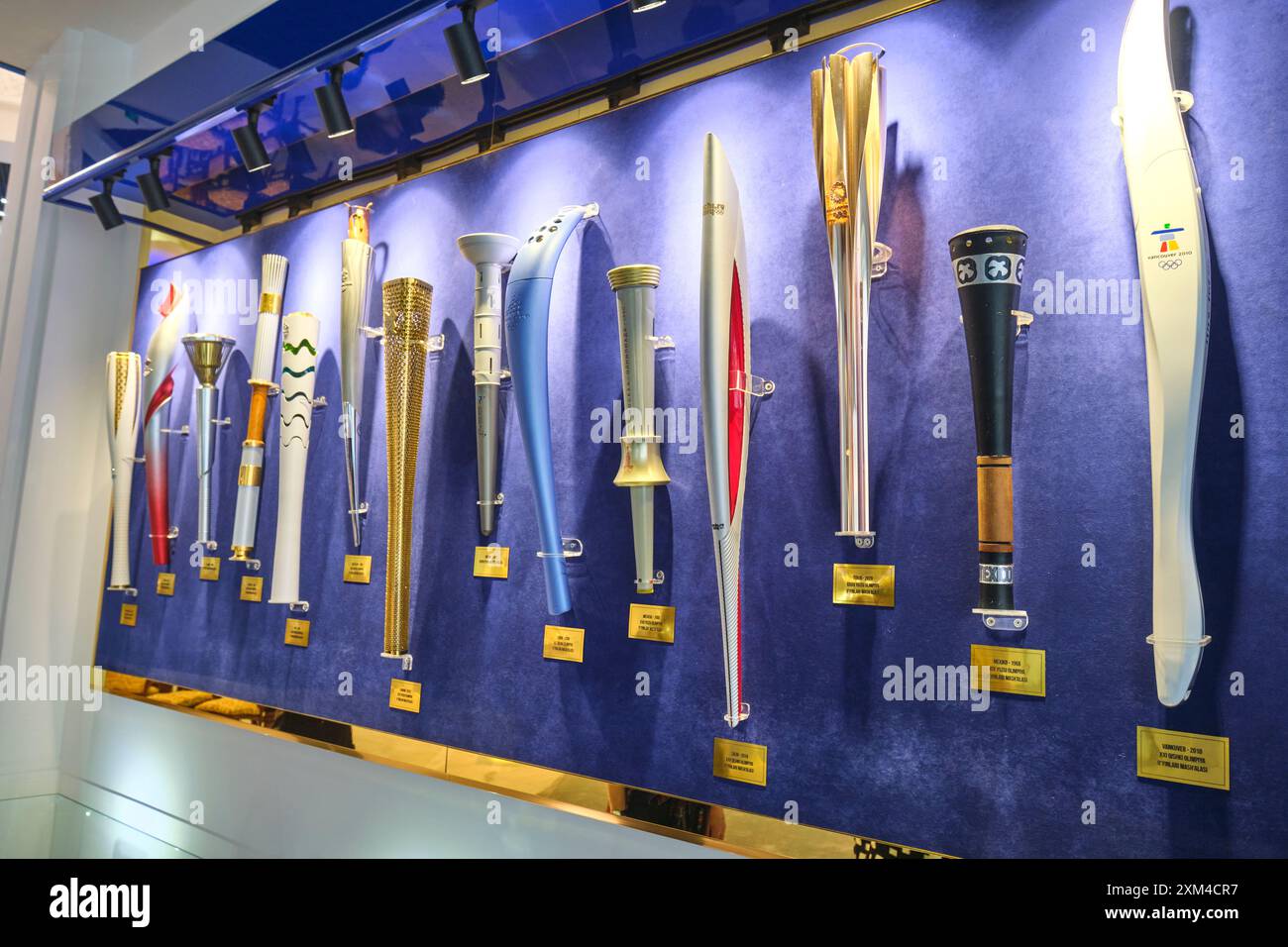 View of some of the recent ceremonial flame, fire torches used. At the ...