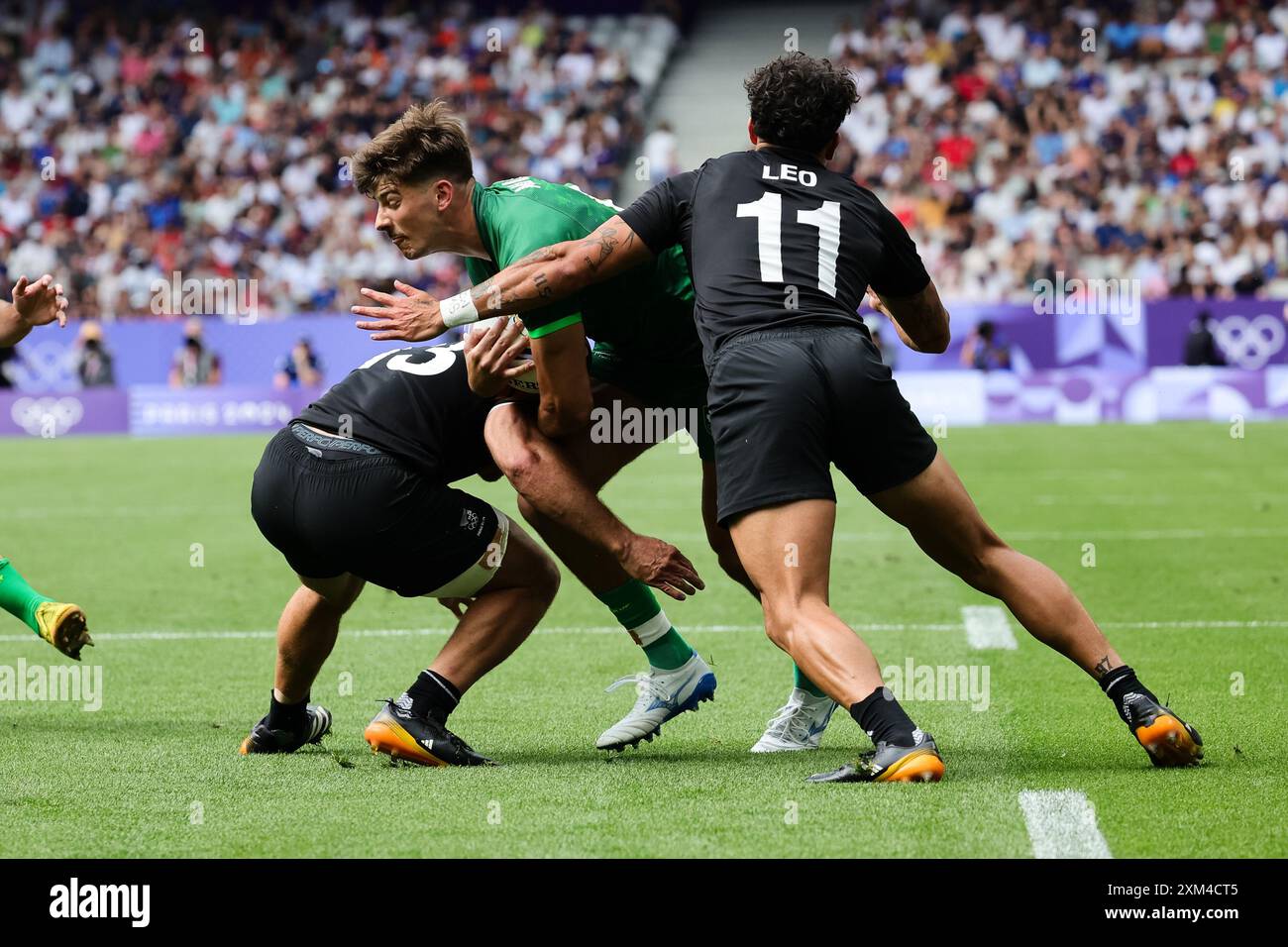 Paris, France, 25 July, 2024. Chay Mullins (6) of Team Ireland runs the ...