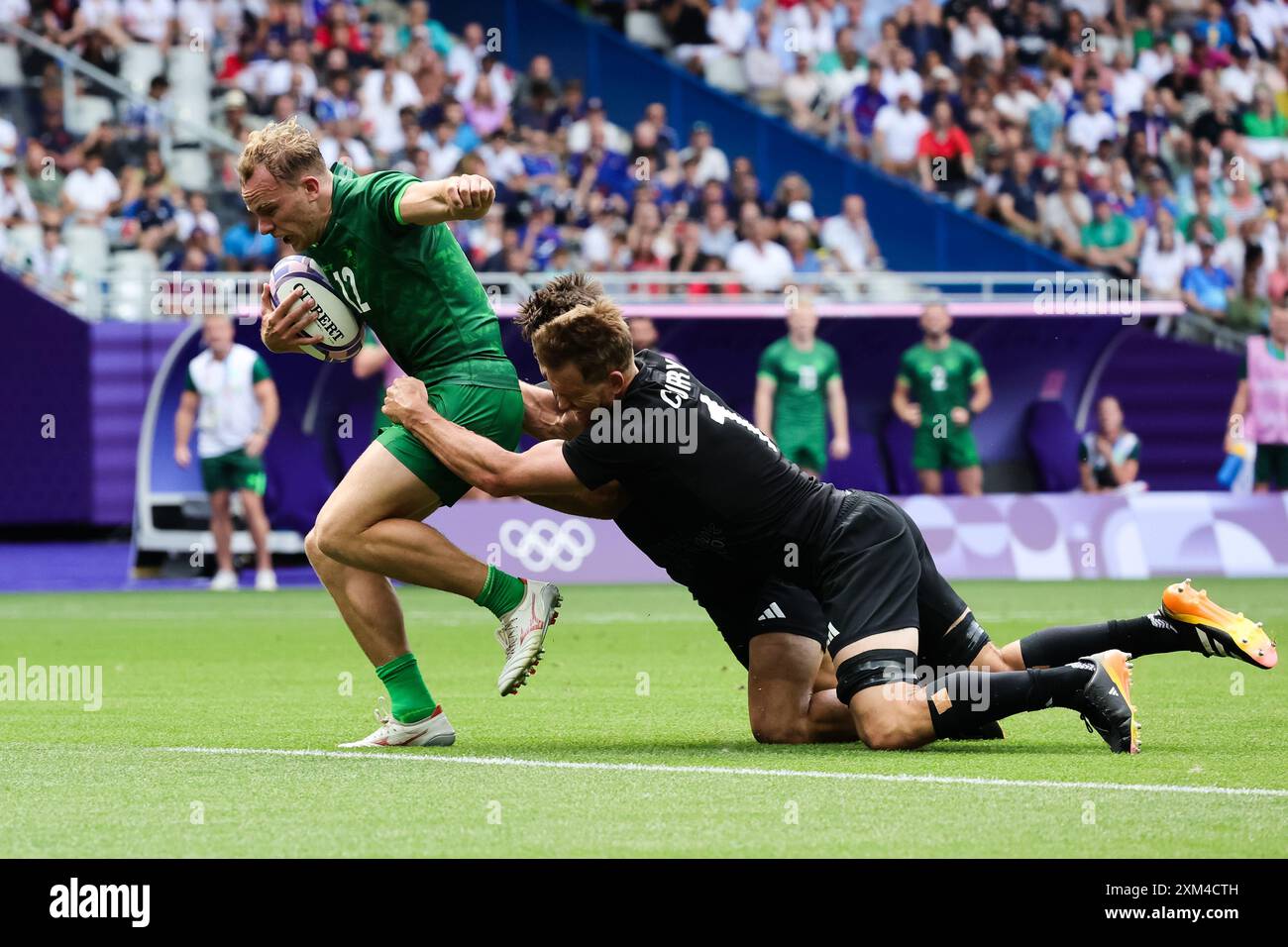Paris, France, 25 July, 2024. Niall Comerford (12) of Team Ireland is ...