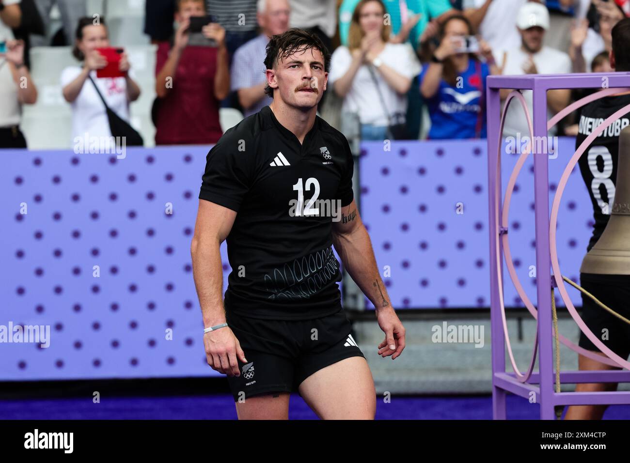 Paris, France, 25 July, 2024. Leroy Carter (12) of Team New Zealand ...