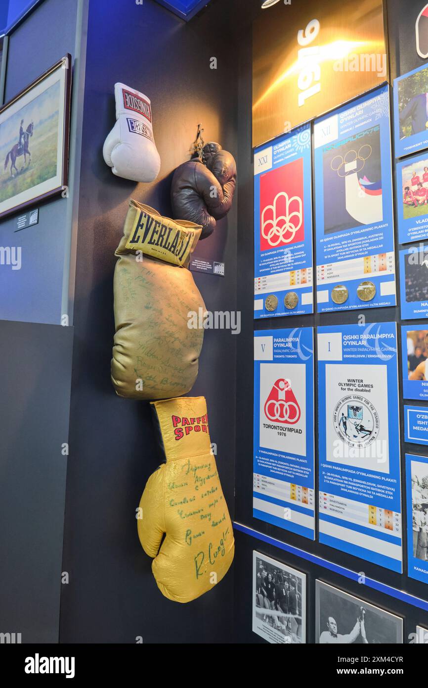 Various autographed championship boxing gloves. At the Museum of ...