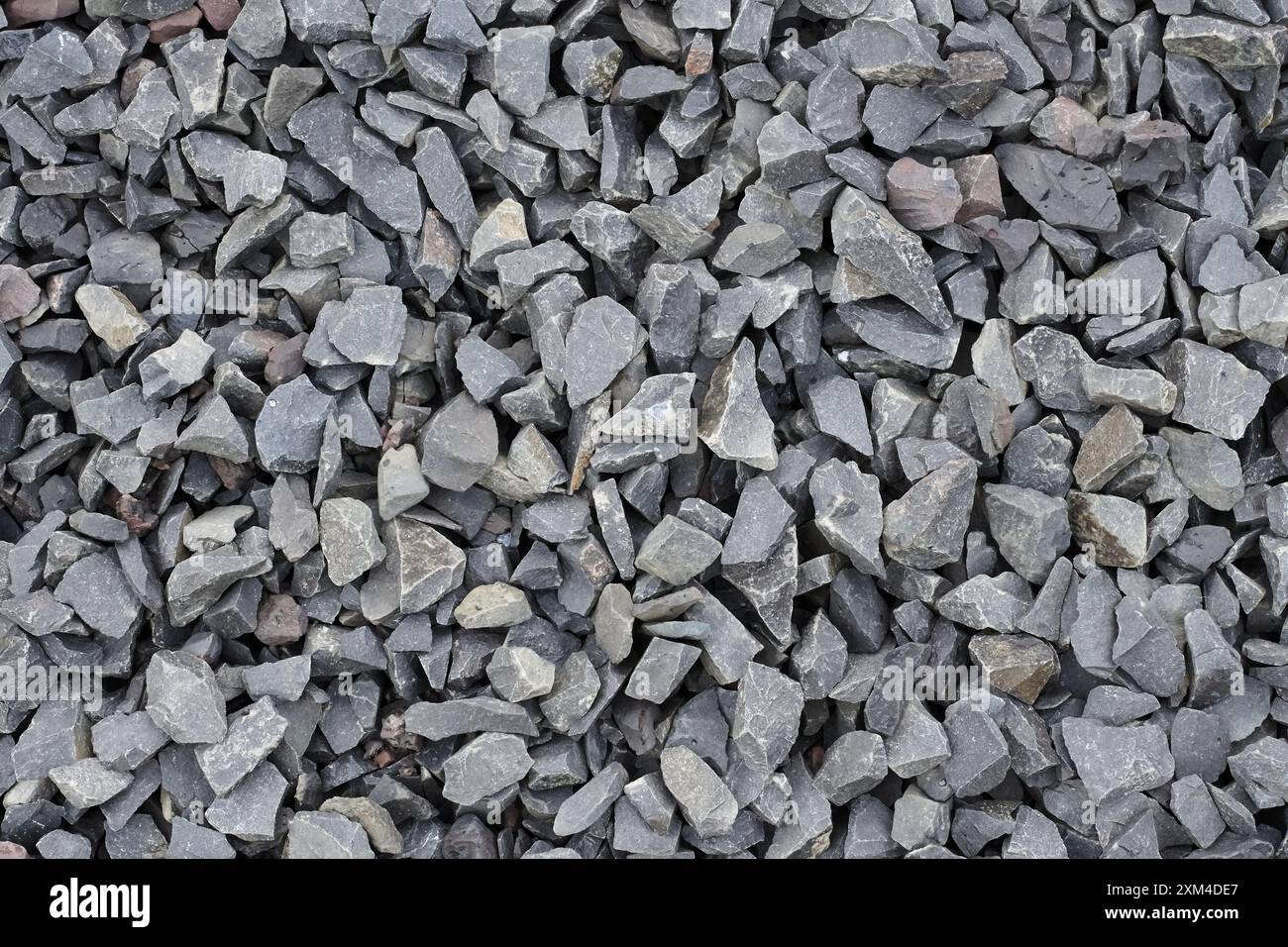 Quarry rubble. Crushed stone close up. Small rocks ground. Road ...