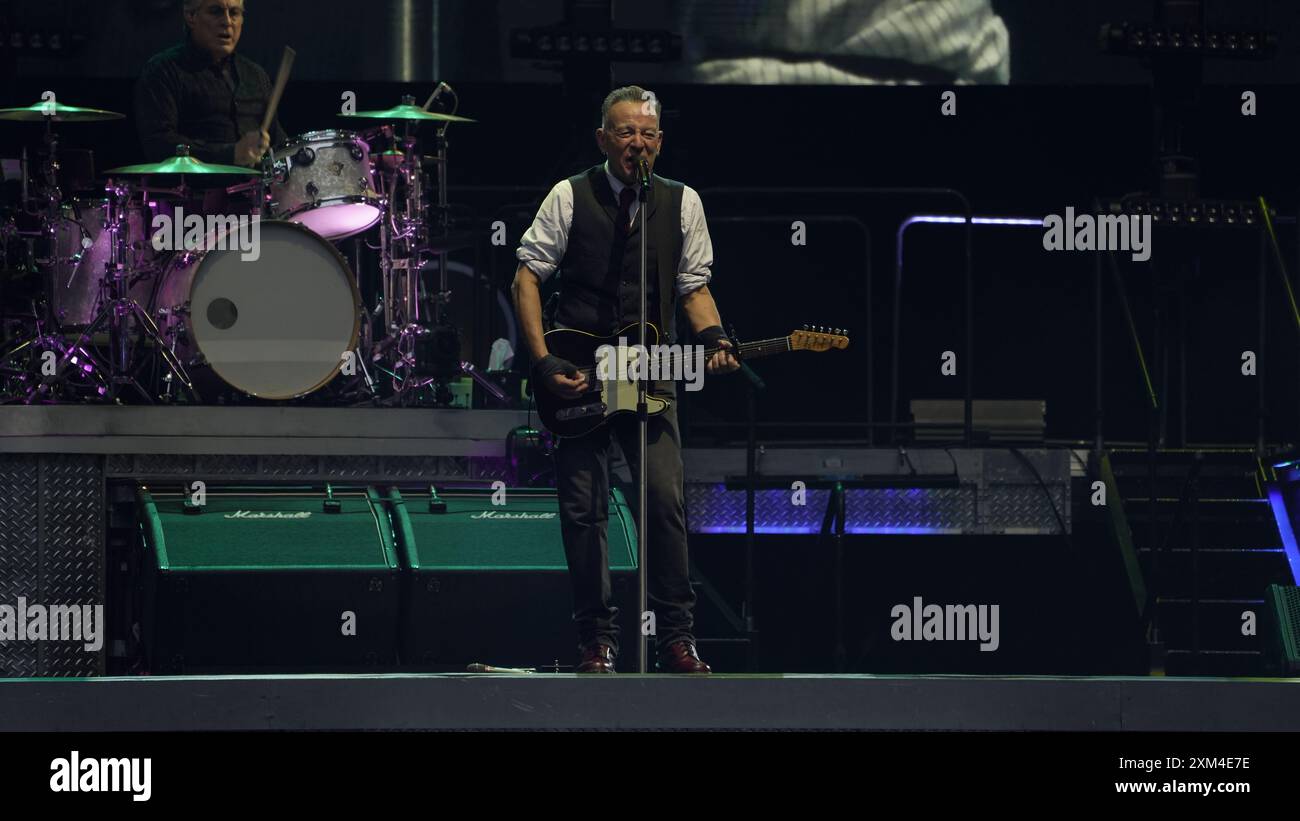 London, UK. July 25th, 2024. Bruce Springsteen and The E Street Band ...