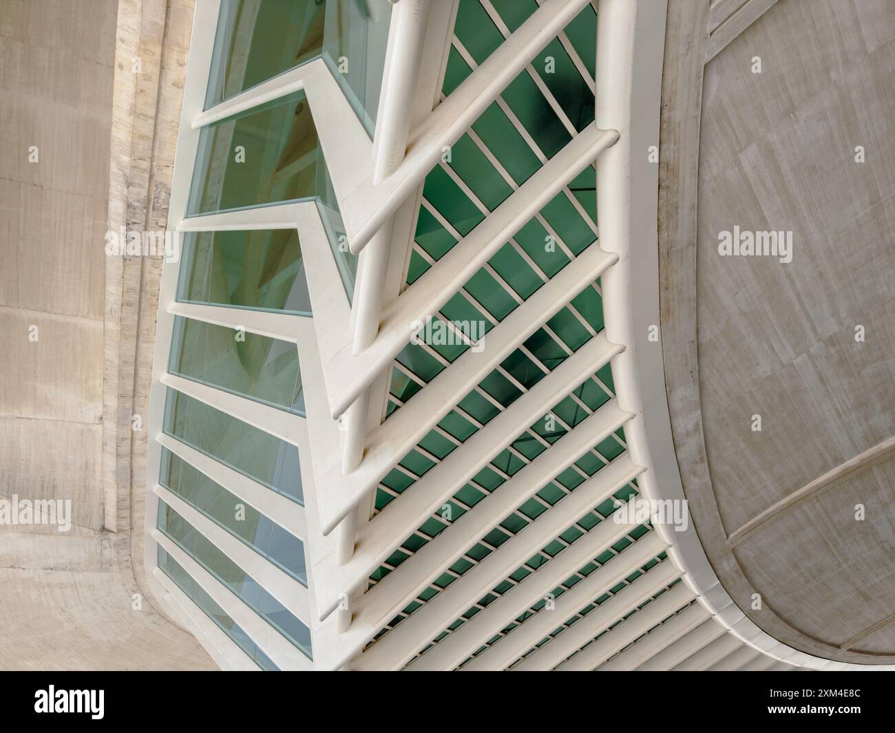 Innovative building design featuring a curved facade and intricate ...