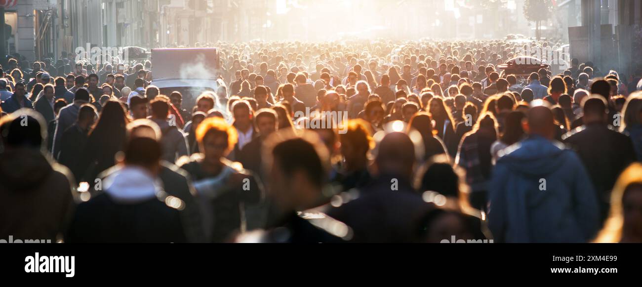 Blurred crowd of unrecognizable at the street Stock Photo - Alamy