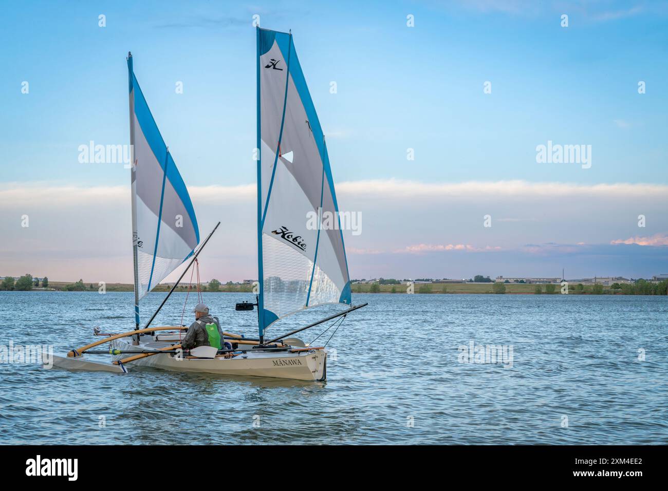 Loveland, CO, USA - June 2, 2024: Sailing Rowcruiser, homebuilt ...