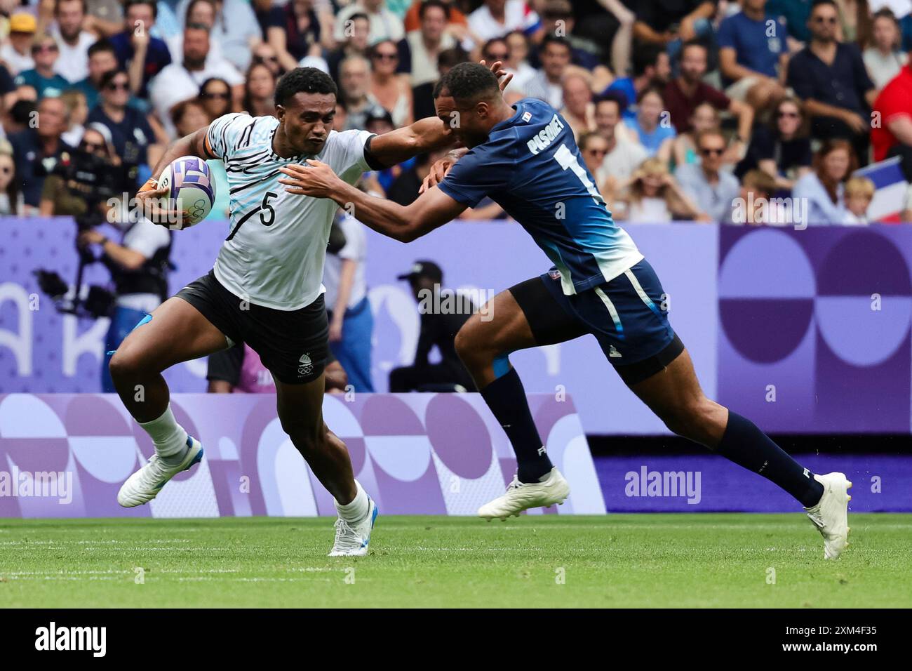 PARIS, FRANCE - JULY 25: Stephen Parez Edo Martin (5) of Team France is ...
