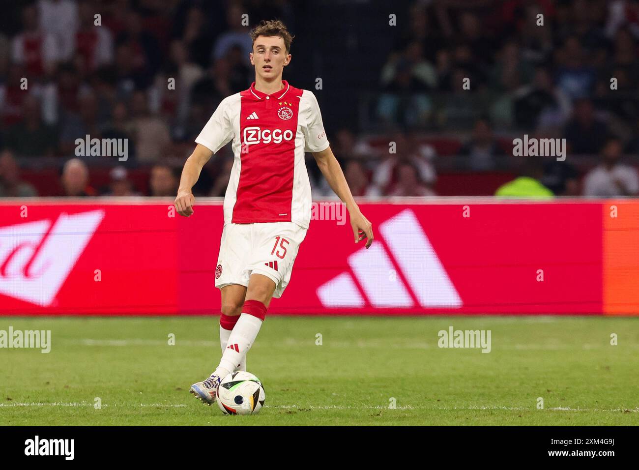 AMSTERDAM, NETHERLANDS - JULY 25: Youri Baas of AFC Ajax in action ...