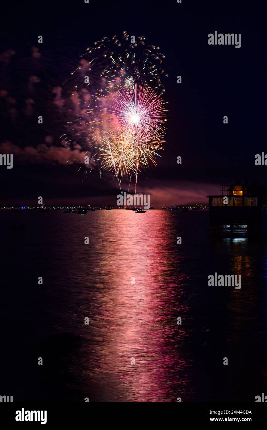 Watching Fireworks Display From Aboard Boats in Lake - Excelsior ...