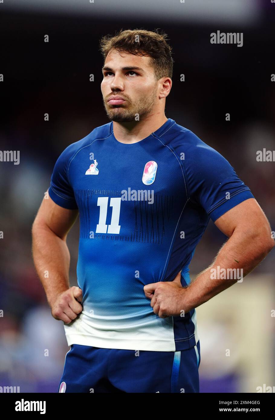 France's Antoine Dupont following the rugby sevens match against ...