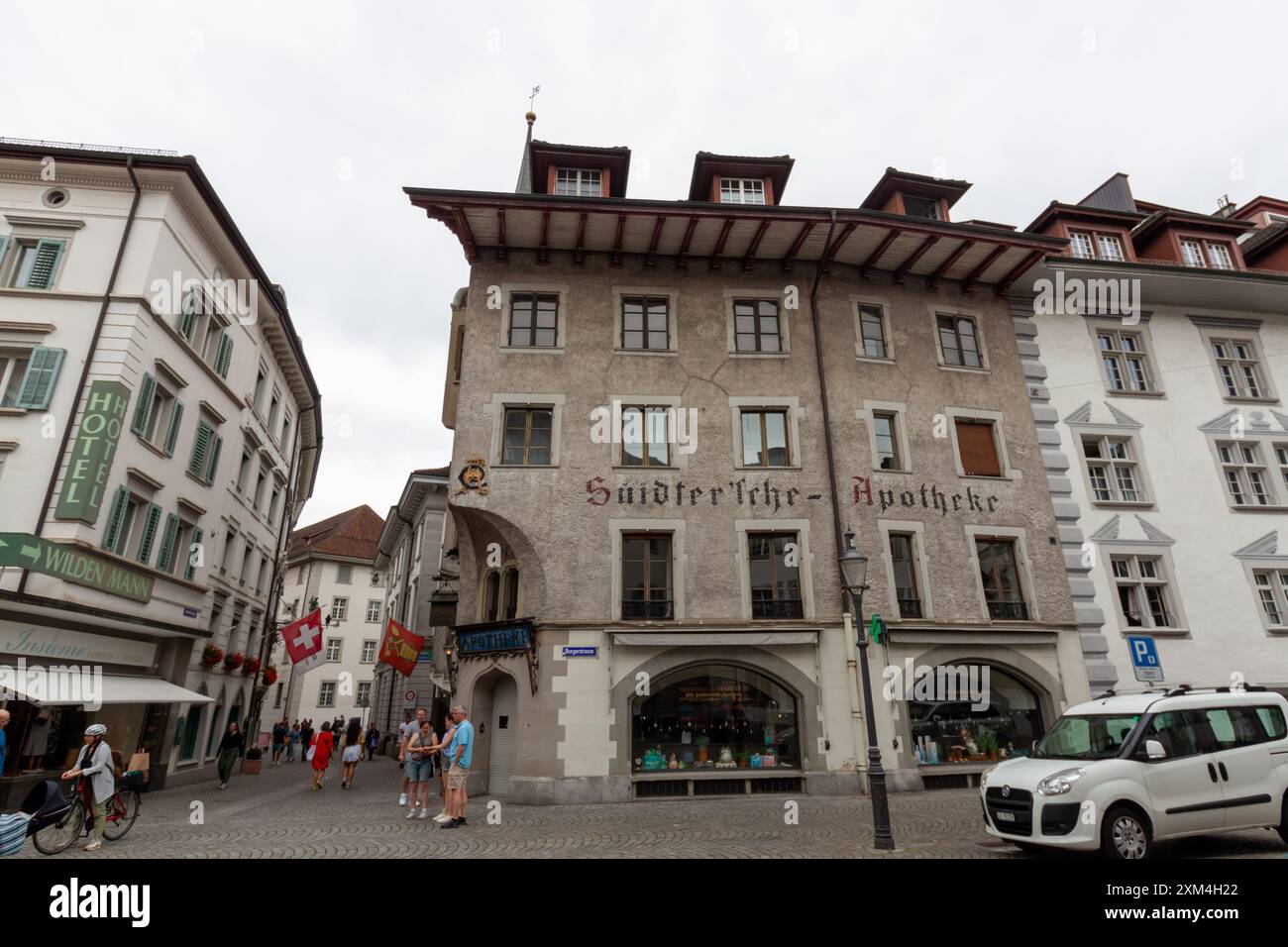 Picturesque street in lucerne hi-res stock photography and images - Alamy