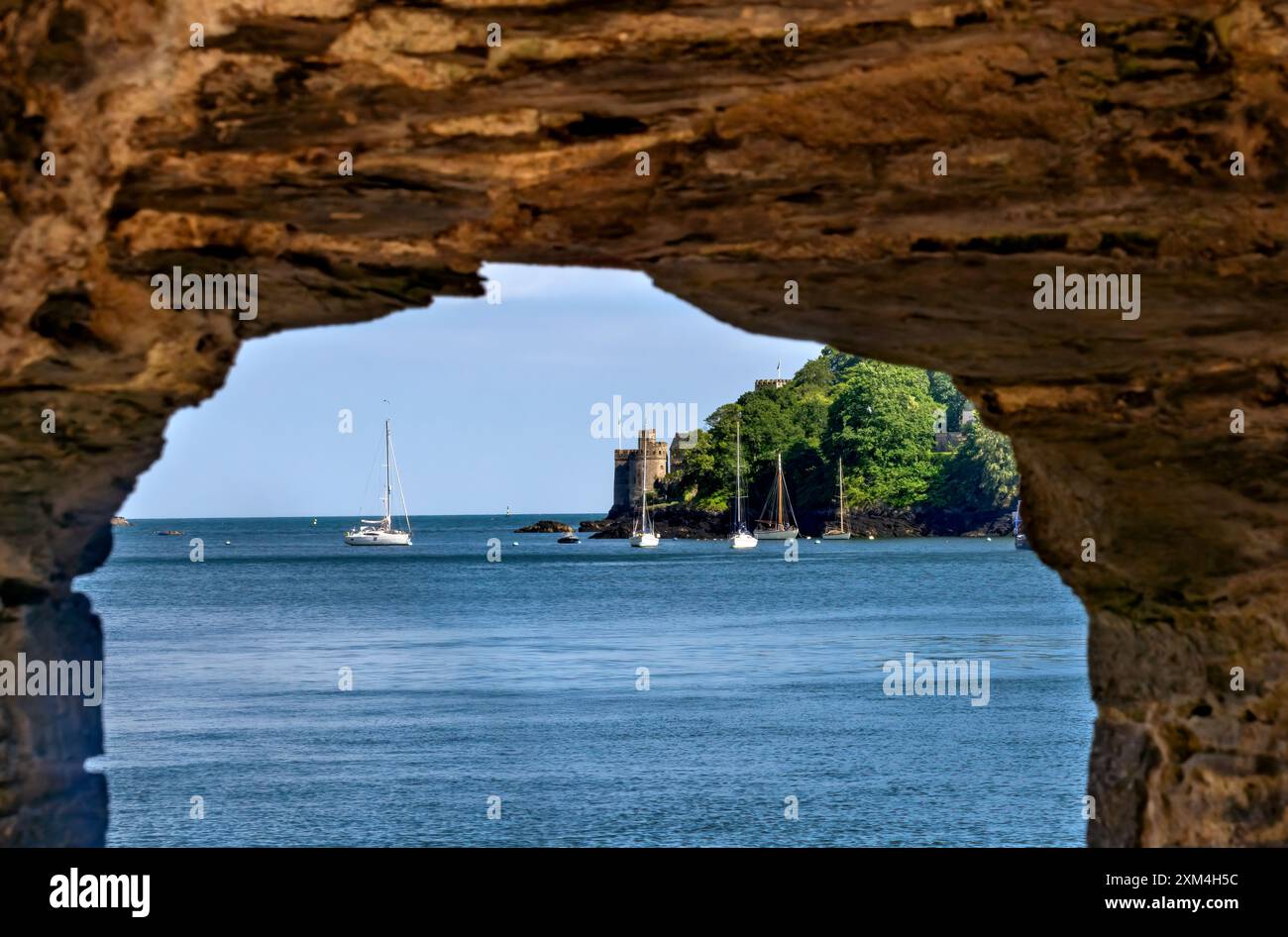 Colorful Castle Old Bayard's Cove Fort Harbor Ferry Dartmouth Devon ...