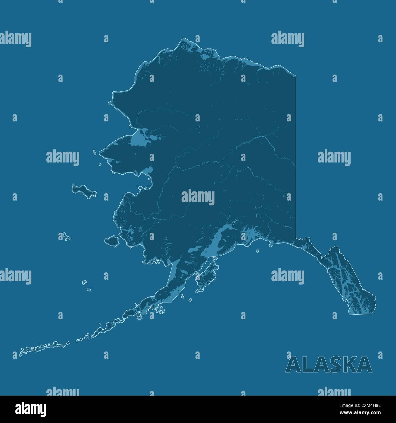 Alaska road map hi-res stock photography and images - Alamy