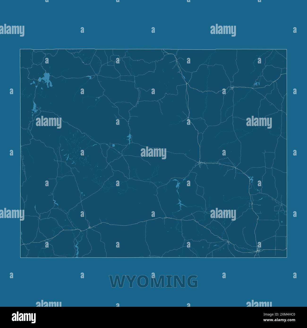 Wyoming county map Stock Vector Images - Alamy