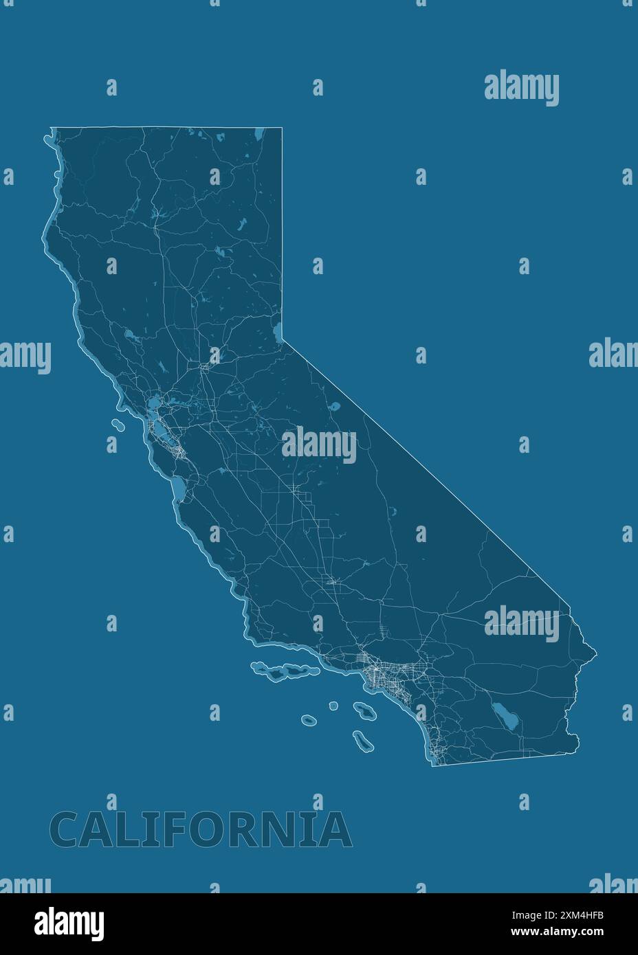 Imperial california map Stock Vector Images - Alamy