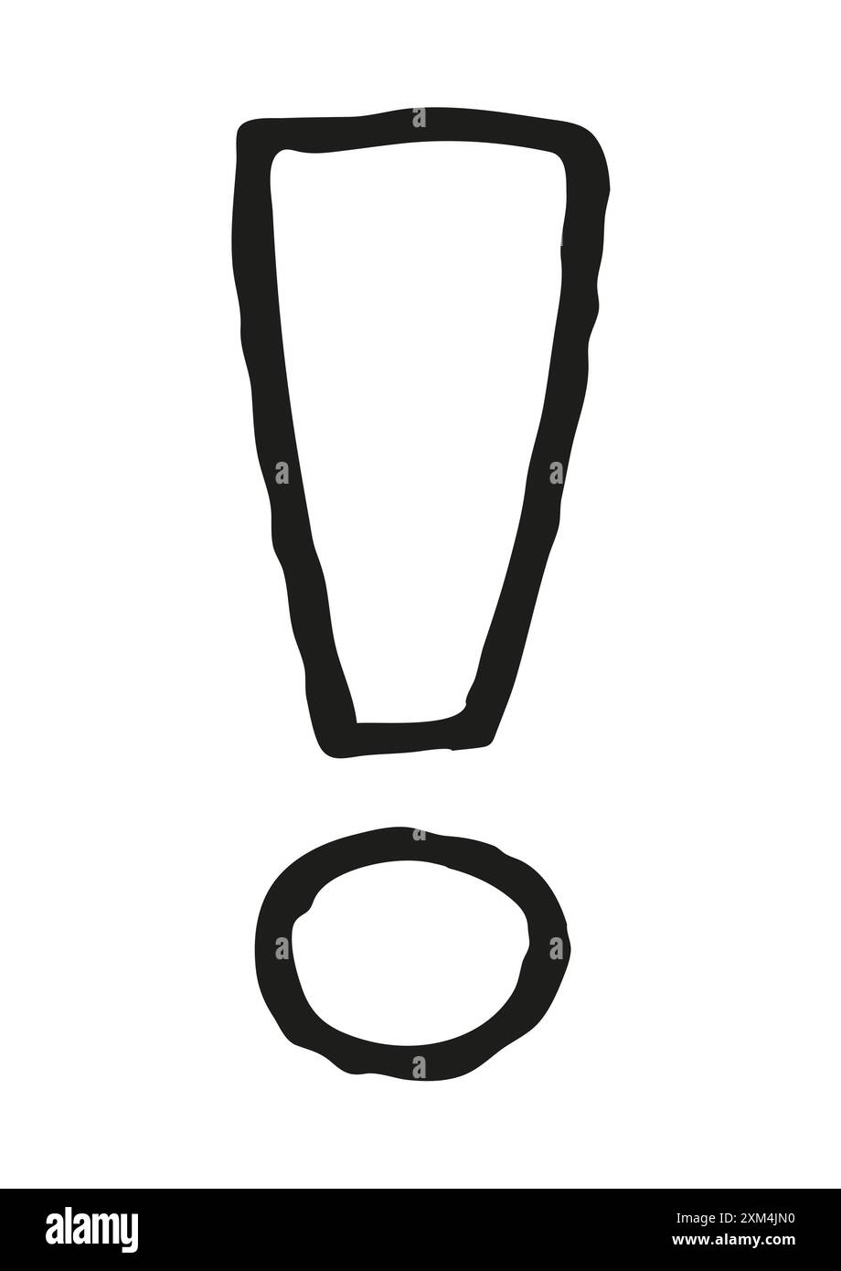 Doodle exclamation mark icon warning hi-res stock photography and ...