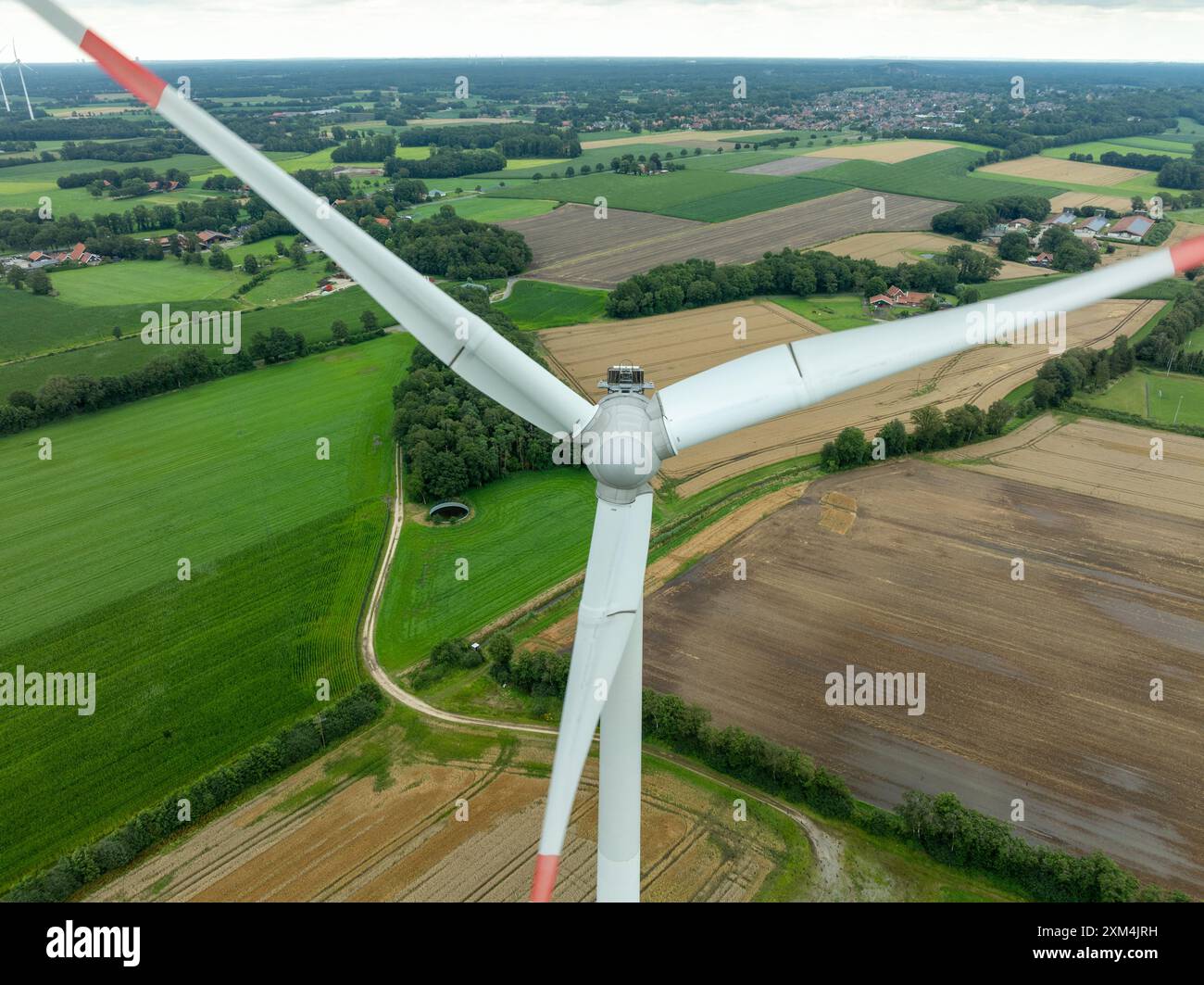 aerial view of a wind turbine Stock Photo - Alamy