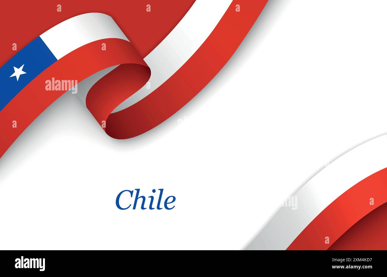 Wavy flag of chile Stock Vector Images - Alamy