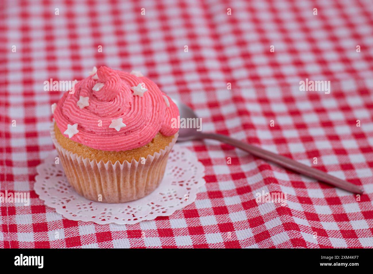 Pink glazed muffin decorated hi-res stock photography and images - Alamy