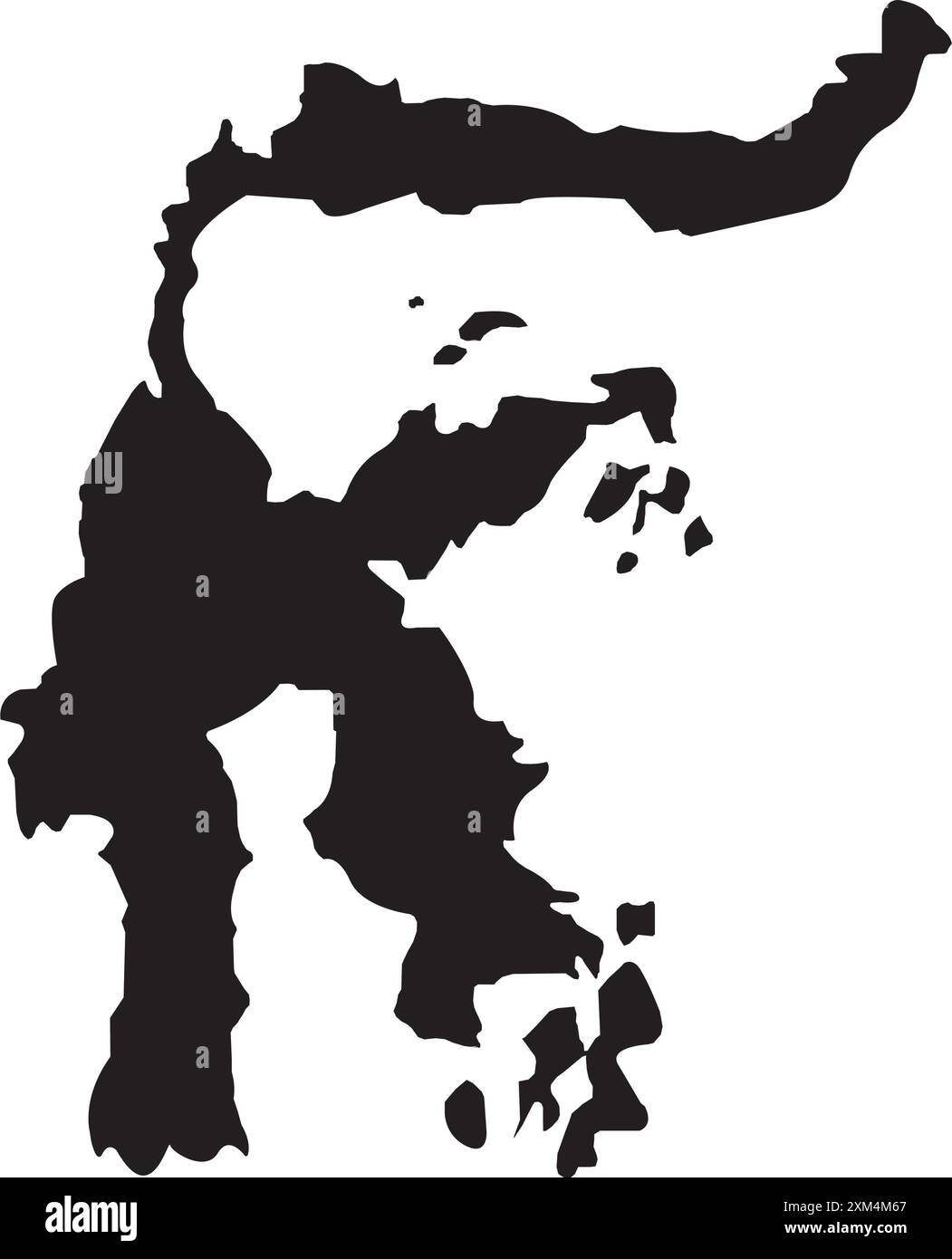 Sulawesi island map icon, green islands of Indonesia, illustration ...