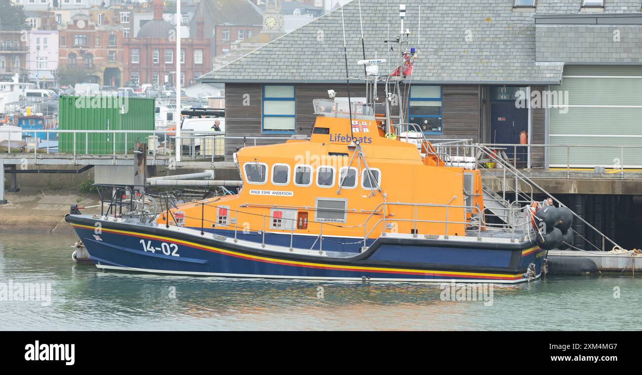 Folkestone, Kent ,uk August 1, 2023 The Royal National Lifeboat a Trent ...