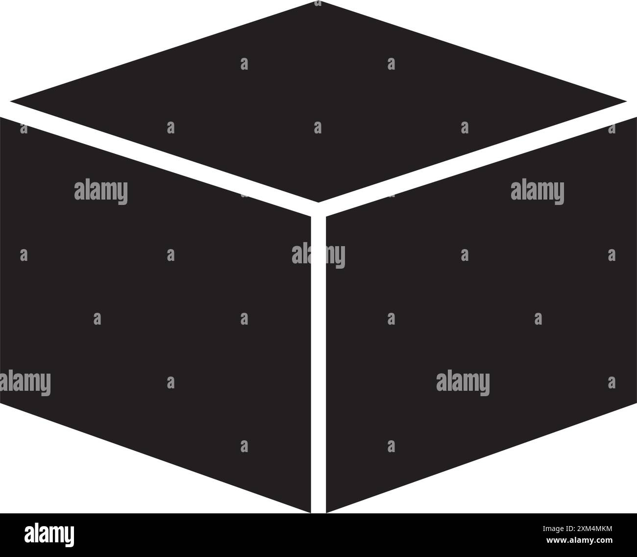 Abstract cubic icon isometric Black and White Stock Photos & Images - Alamy