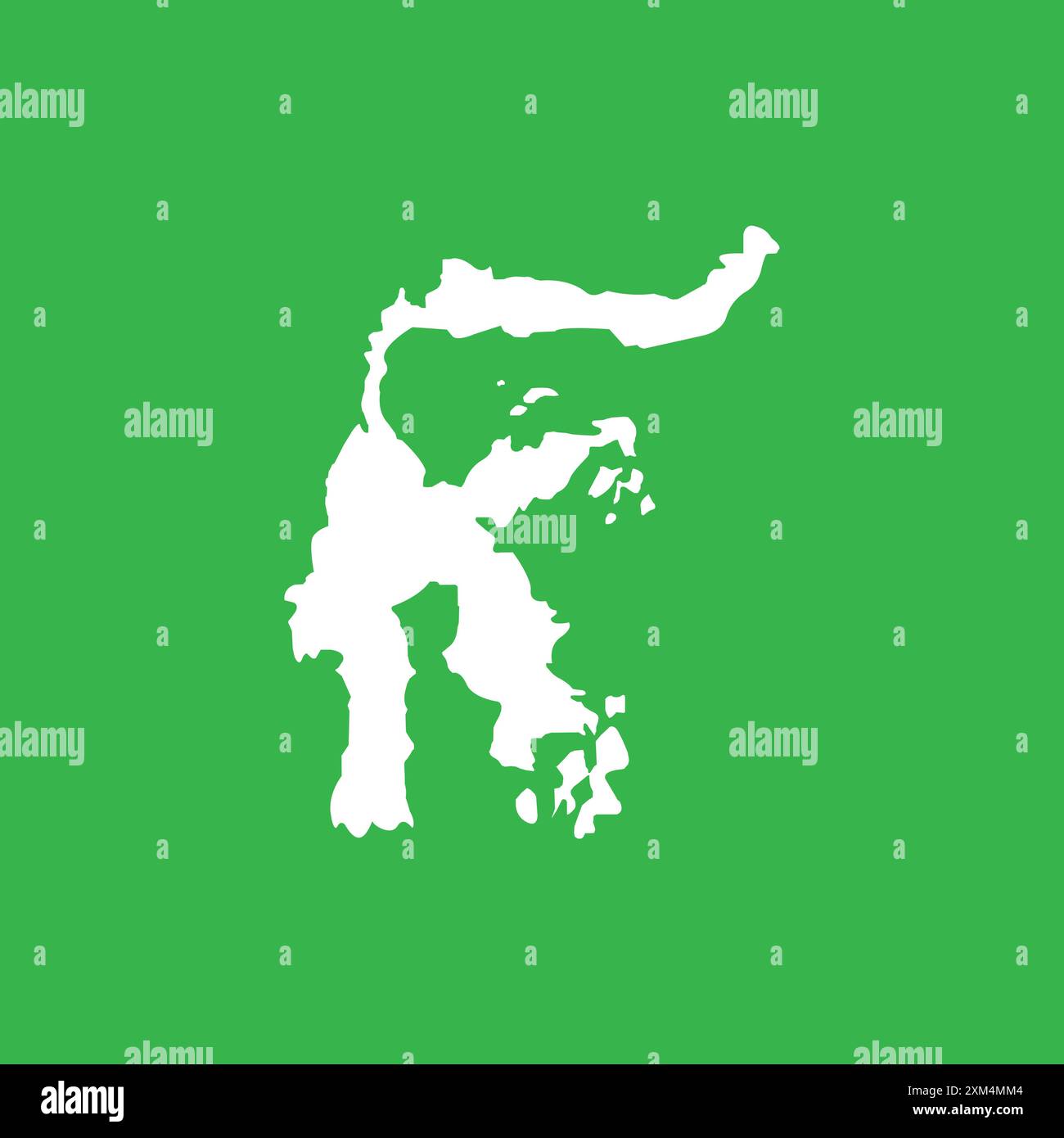 Sulawesi island map icon, green islands of Indonesia, illustration ...