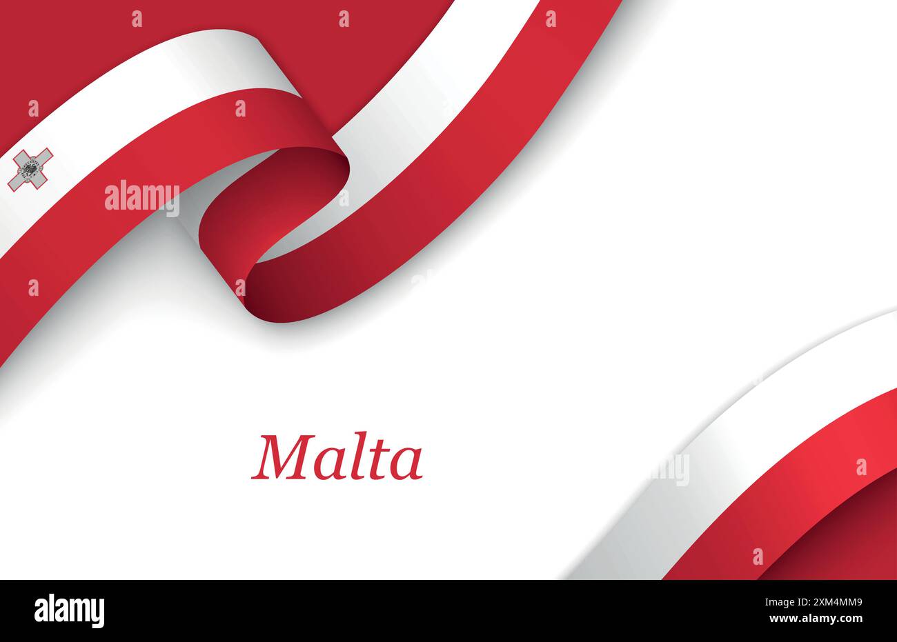 Malta flag on white Stock Vector Images - Alamy